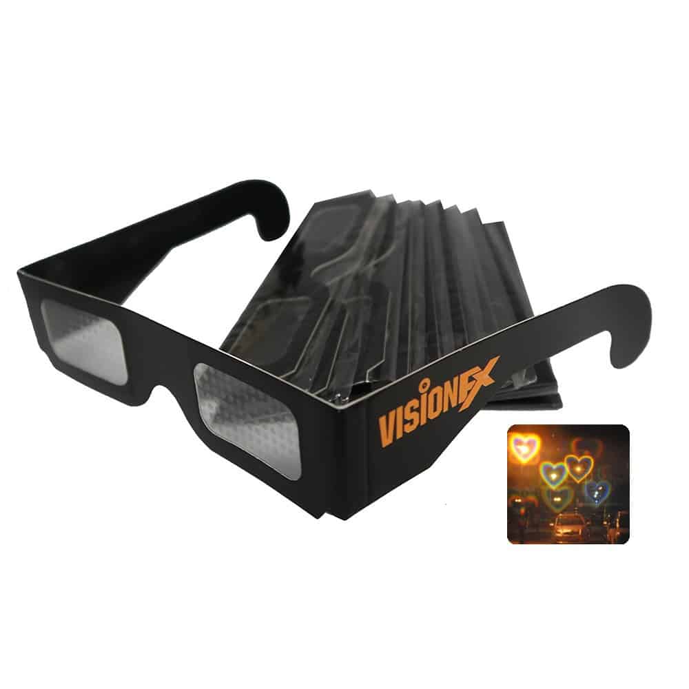 Paper Diffraction Glasses (Hearts)